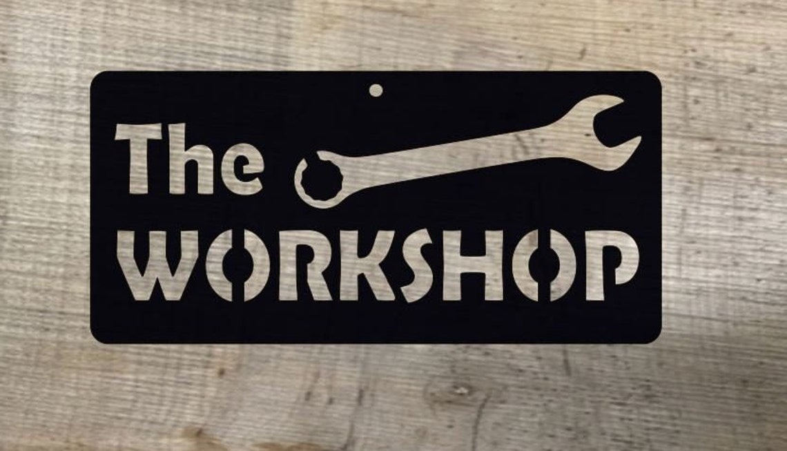 Die Werkstatt Wrench Schild DXF SVG PNG digitale Download Dateien für ...