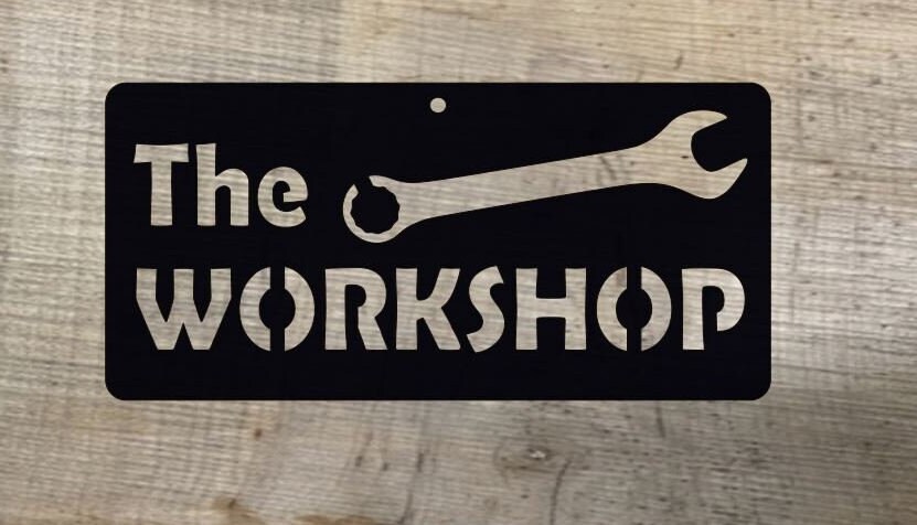 The Workshop Wrench Sign DXF SVG PNG Digital Download Files for Cnc ...