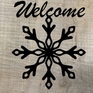 Snowflake Welcome Sign DXF SVG PNG Digital Download Cut File for Cnc ...