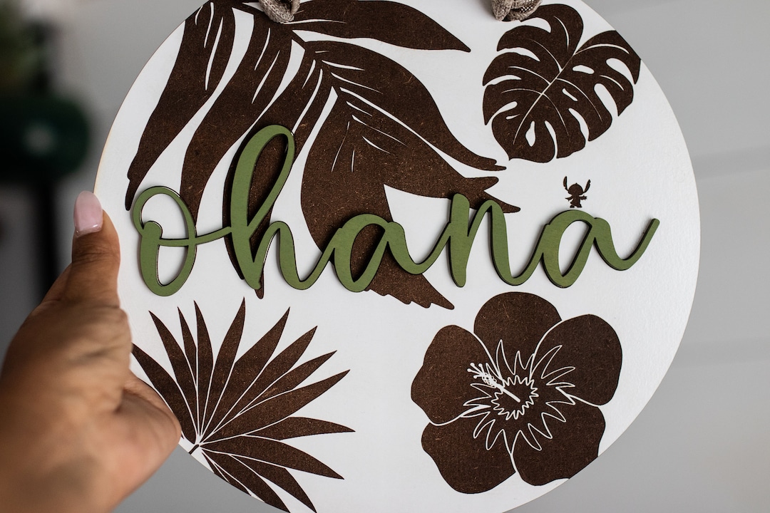 Ohana Wood Sign/lilo and Stitch Sign/3d Wood Sign/ohana Home Decor - Etsy