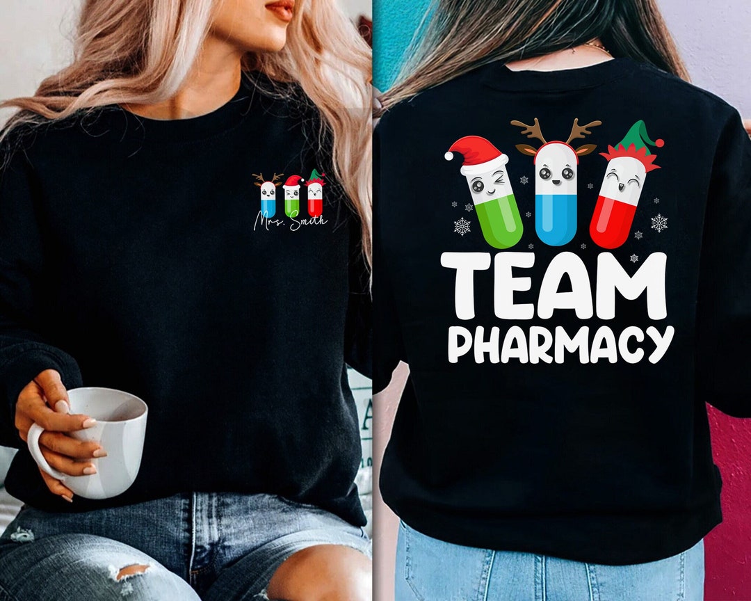Personalized Pharmacy Team Shirts, Christmas Pharmacy Technician Shirt ...