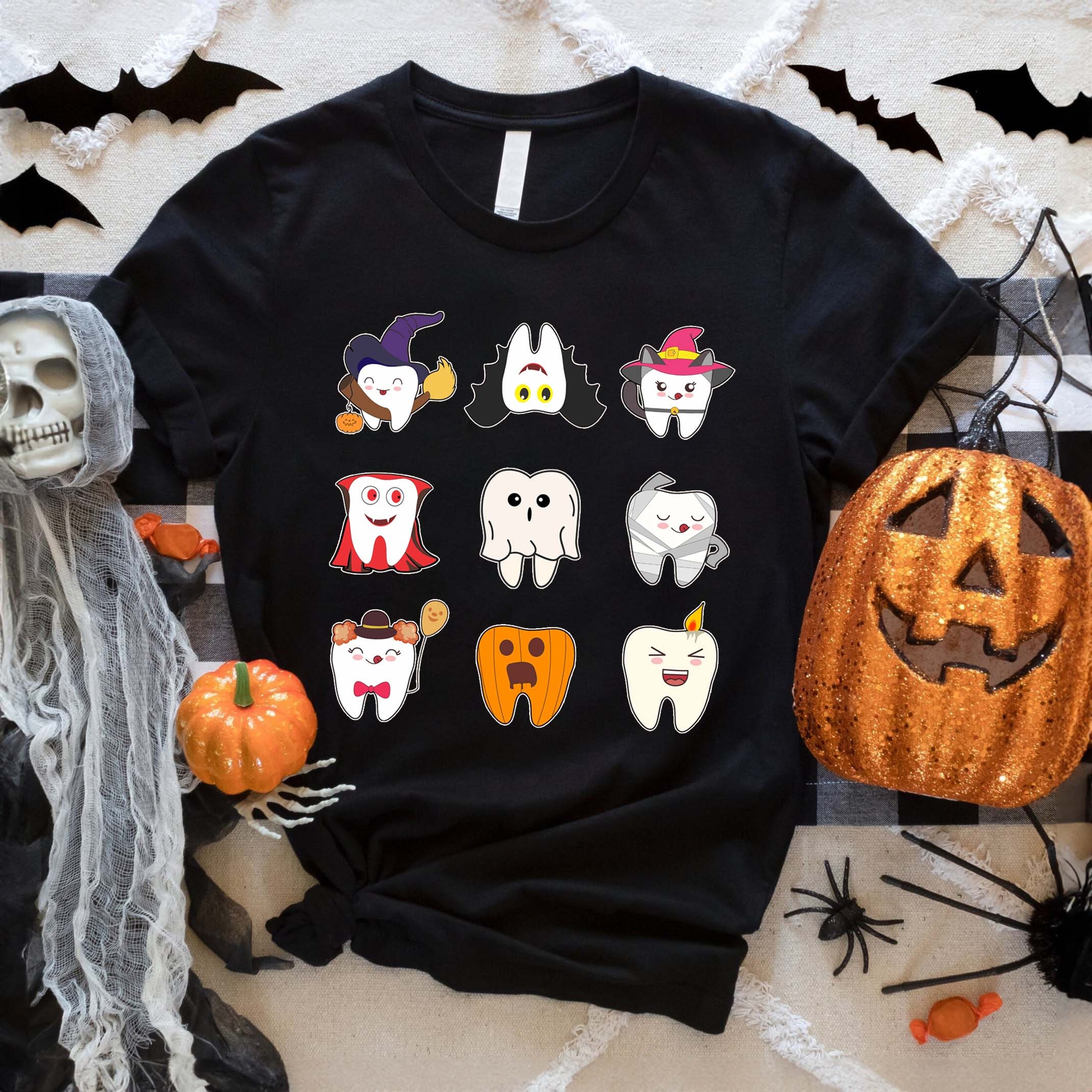 Funny Halloween Teeth Shirt Halloween Dental Hygienist Shirt - Etsy