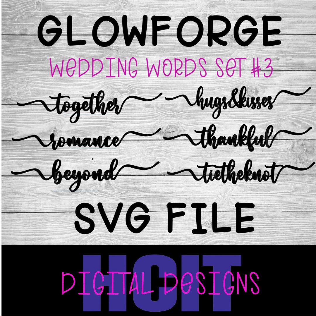 Wedding Words Glowforge SVG, Wedding Words SVG, Glowforge Wedding Words ...