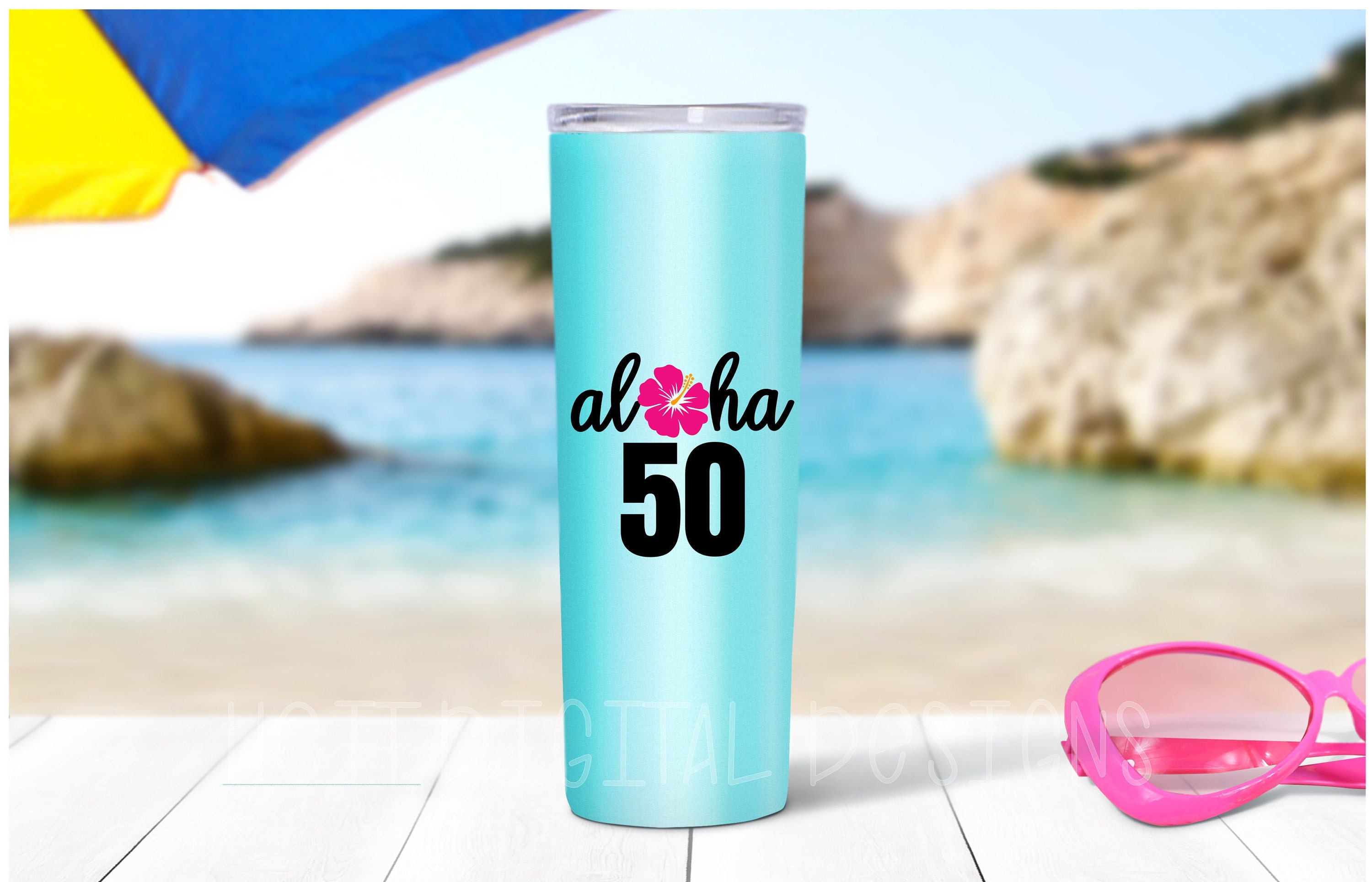 Aloha 50 Svg 50 SVG 50th Birthday SVG File Aloha With - Etsy