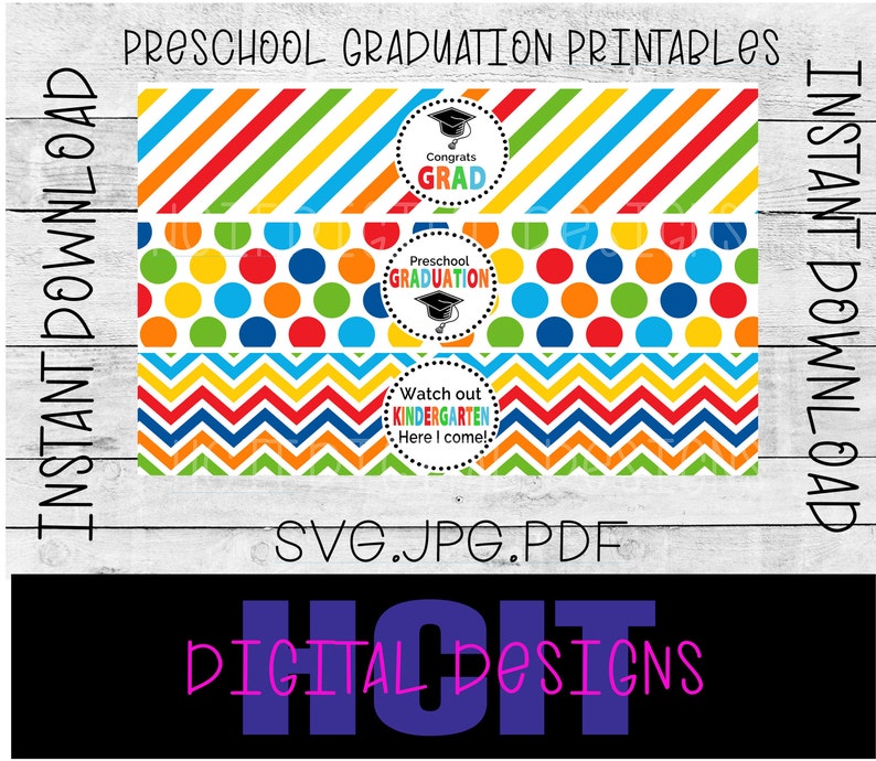 Preschool Graduation Water Bottle Labels Printable Preschool - Etsy
