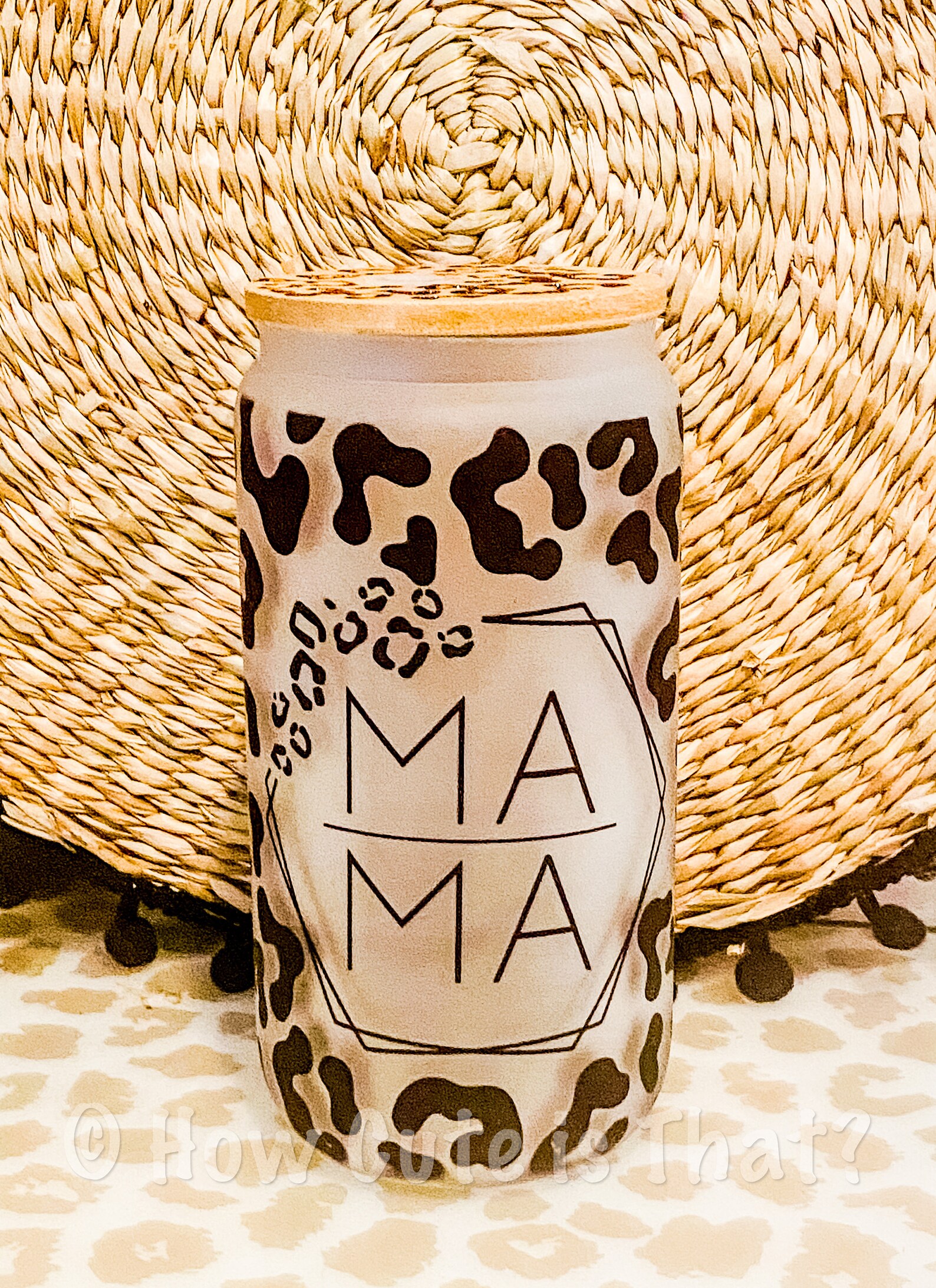 Mama Leopard Beer Can Glass Leopard Mom Glass Tumbler Mama - Etsy