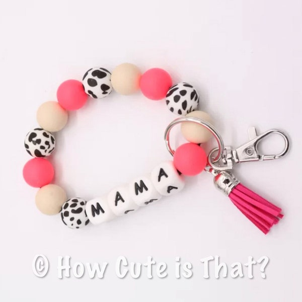 Mama Beaded Keychain - Etsy