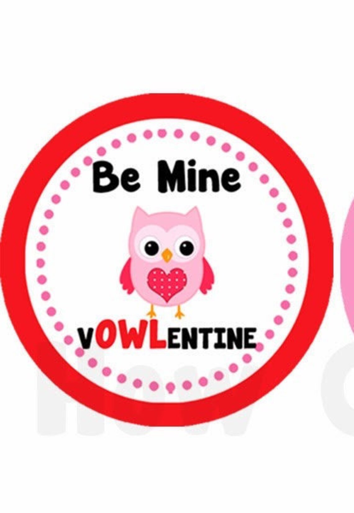 Printable Valentine Owl Cupcake Toppers Valentine Owl - Etsy