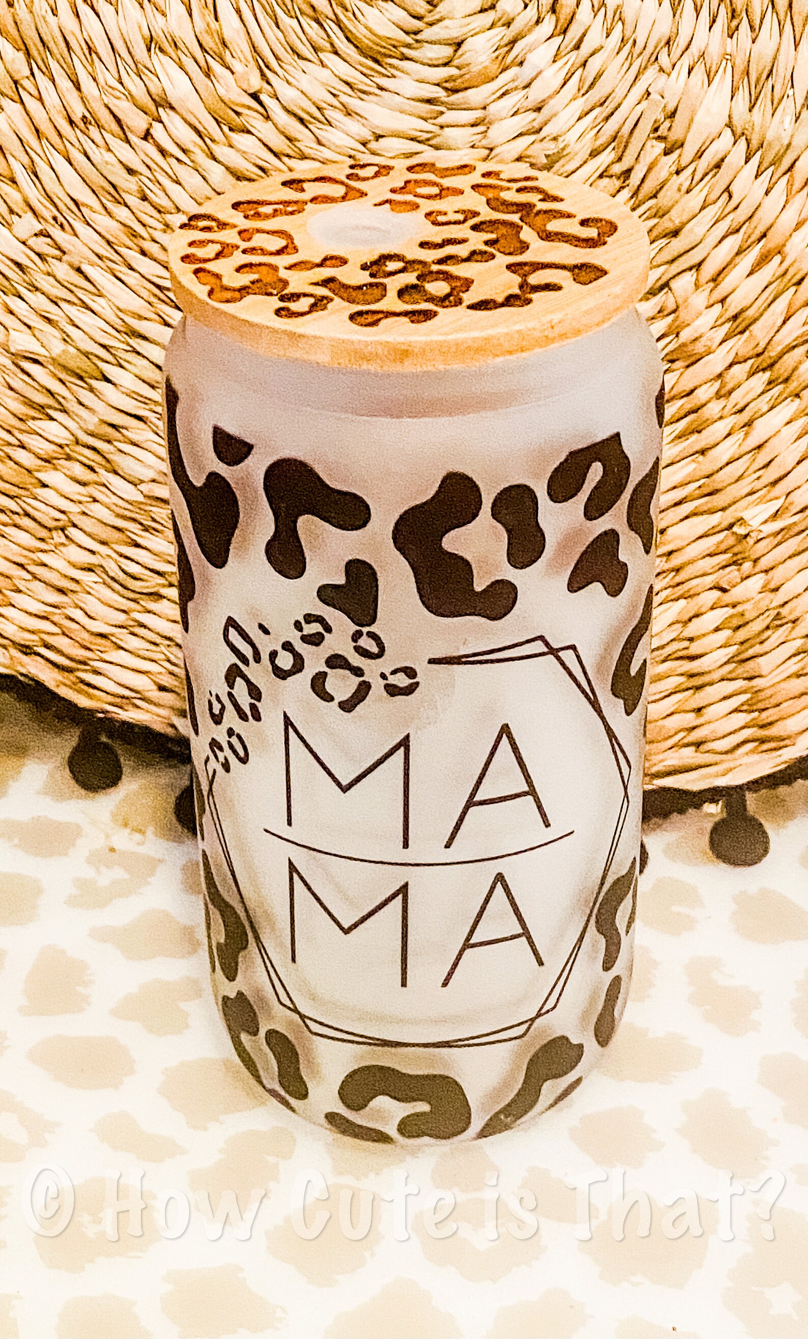 Mama Leopard Beer Can Glass Leopard Mom Glass Tumbler Mama - Etsy