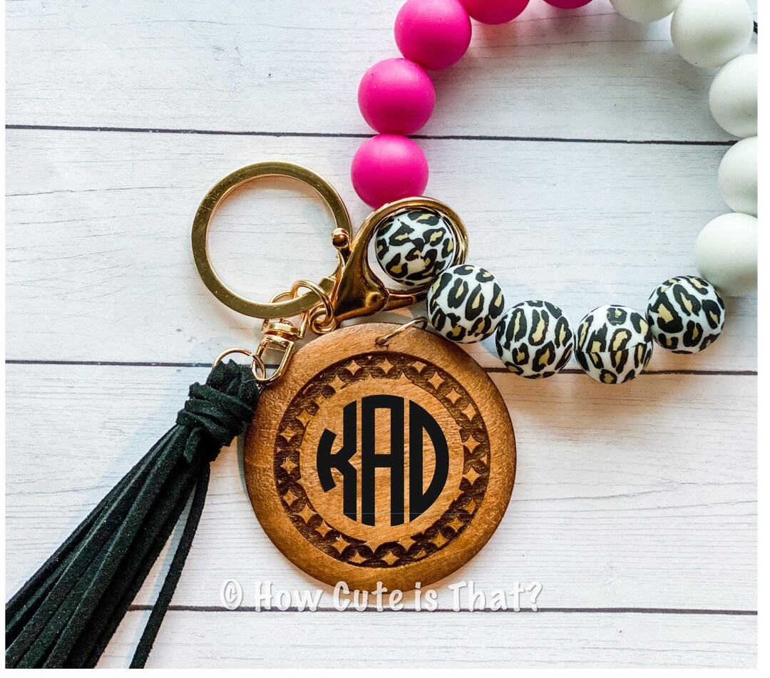 Stripe Pattern Round Keychain SVG Bundle, Glowforge Pattern Keychain ...
