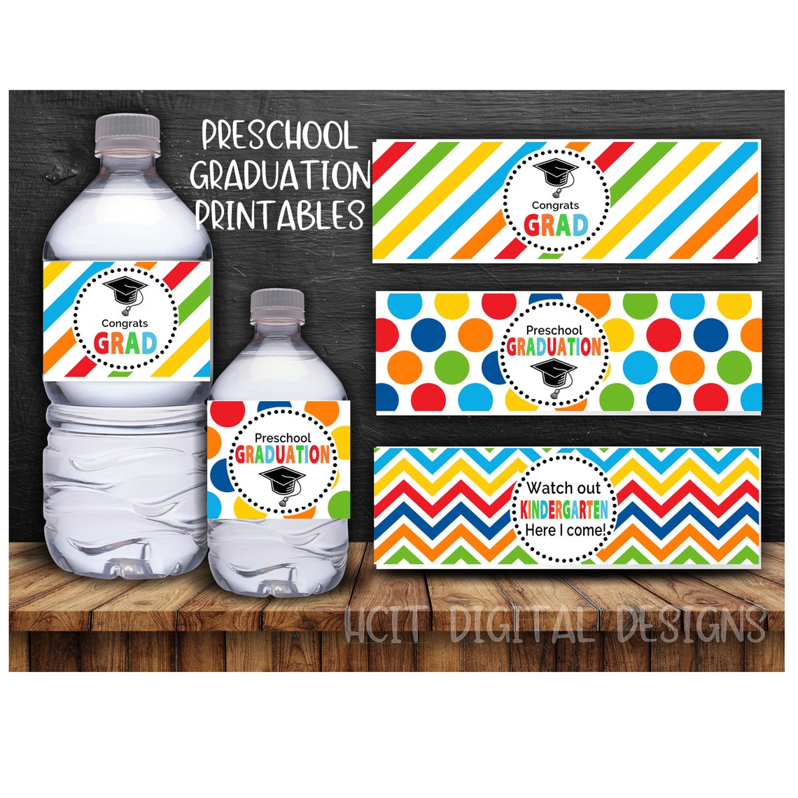 Preschool Graduation Water Bottle Labels, Printable Preschool ...