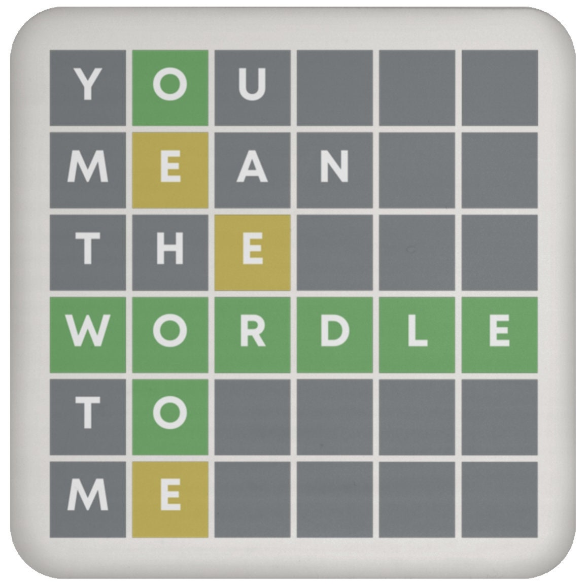 You Mean the Wordle to Me Mug, Funny Wordle Mug, Wordle Gift, Wordle ...