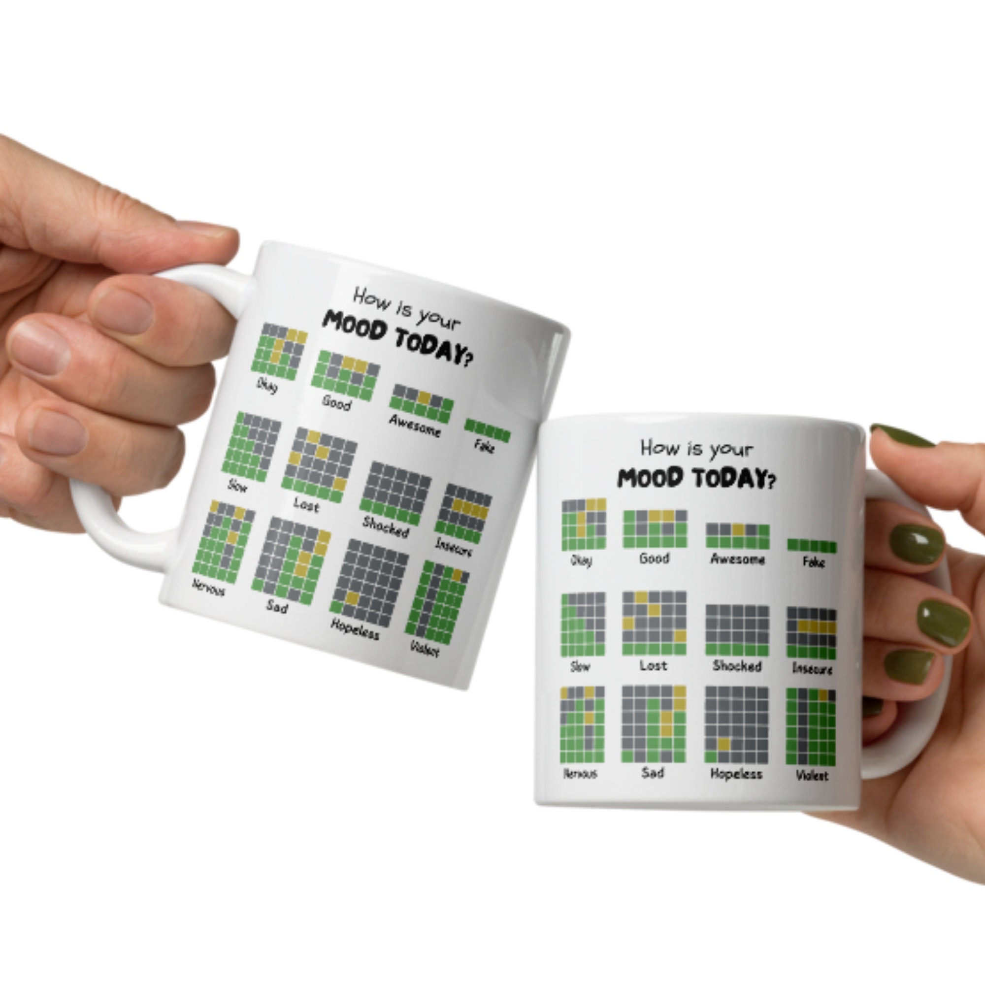 Funny Wordle Mug: How's Your Mood Today? + Coaster - Etsy