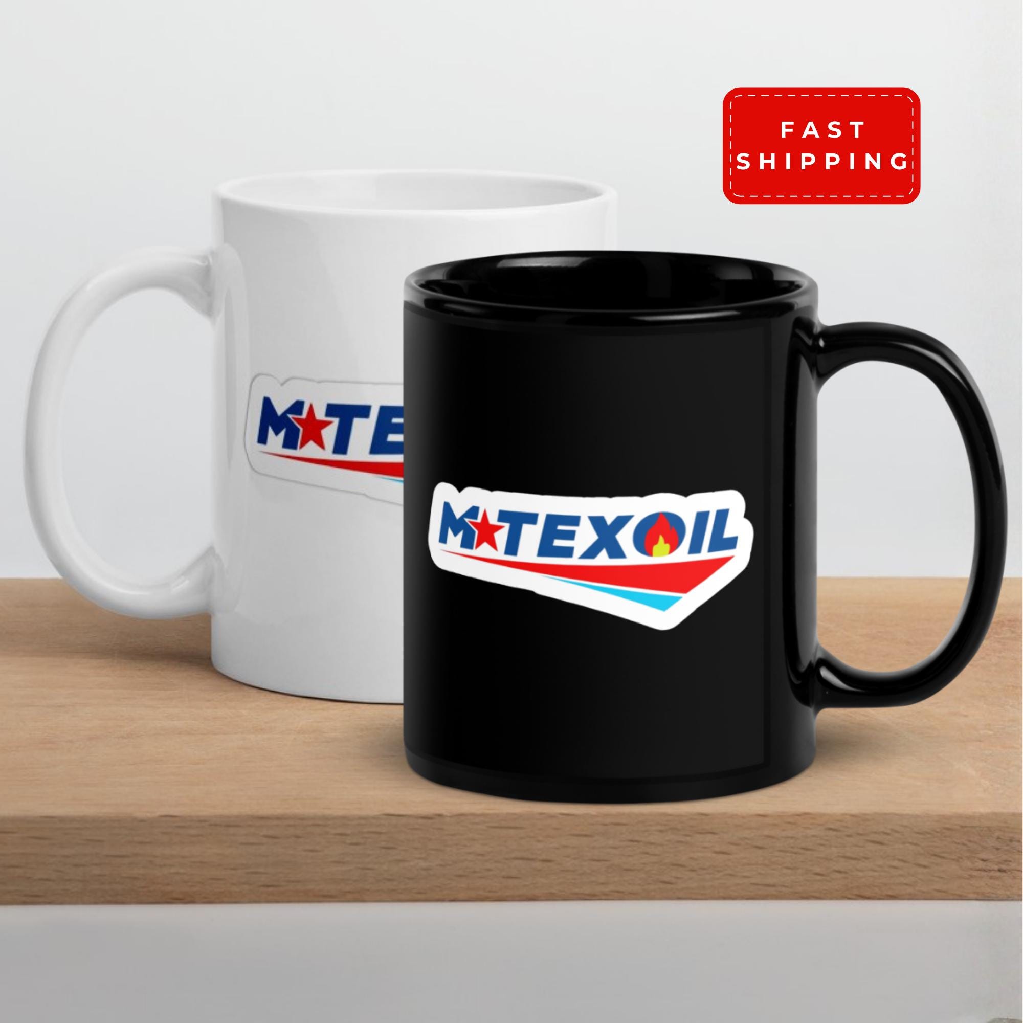 MTEX Oil Ceramic Coffee Mug, TV Show Fan Gift Mug, Sticker Style Mug - Etsy