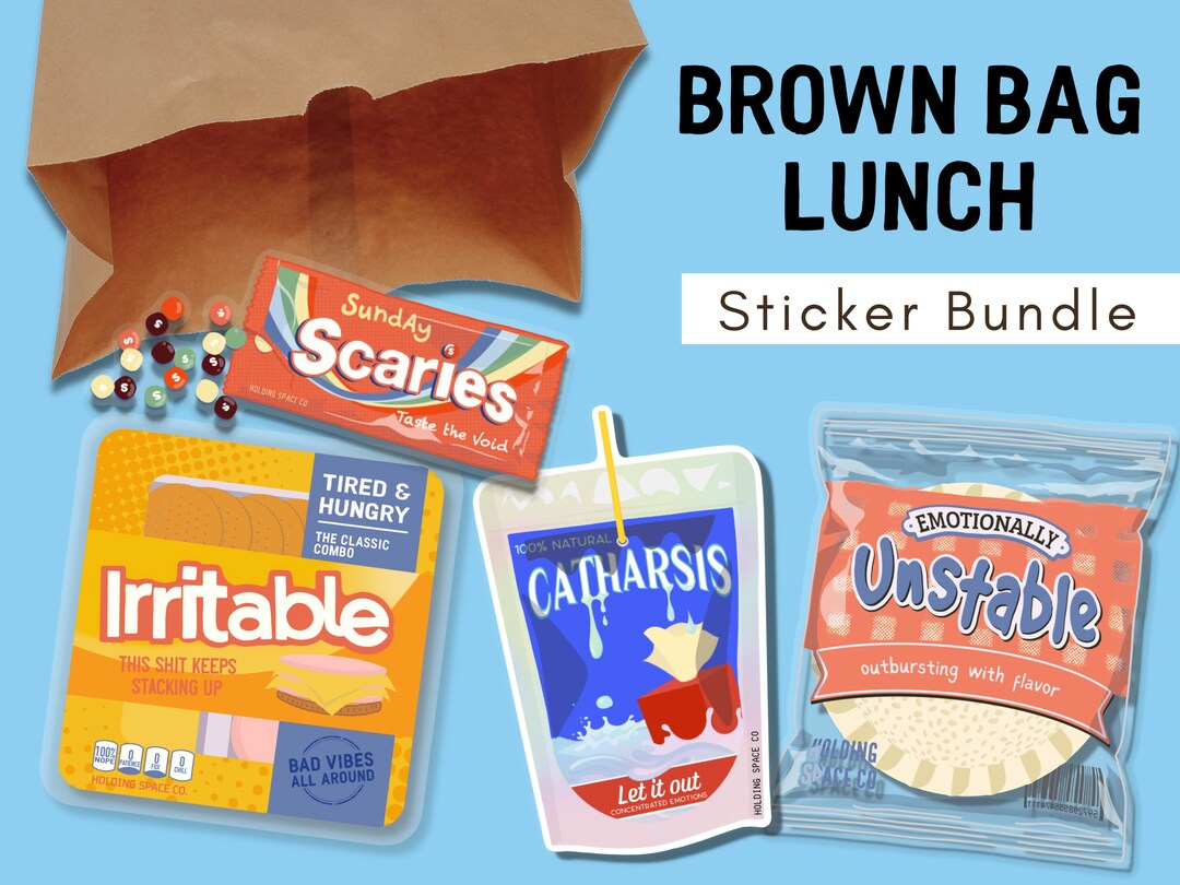 Brown Bag Sticker Bundle - Etsy