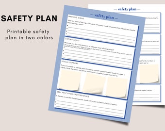 Digital Download Safety Plan for Kids and Teens; Mental Health; Crisis ...