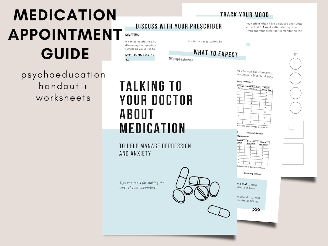 Medication Appointment Guide Handout + Worksheet - Etsy
