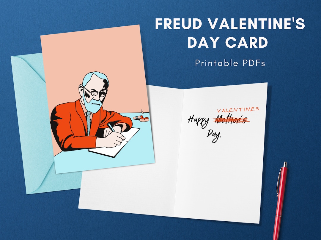 Printable Freud Valentine's Card - Etsy