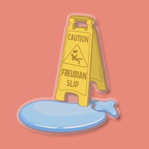 Freudian Slip Sticker (clear) - Etsy