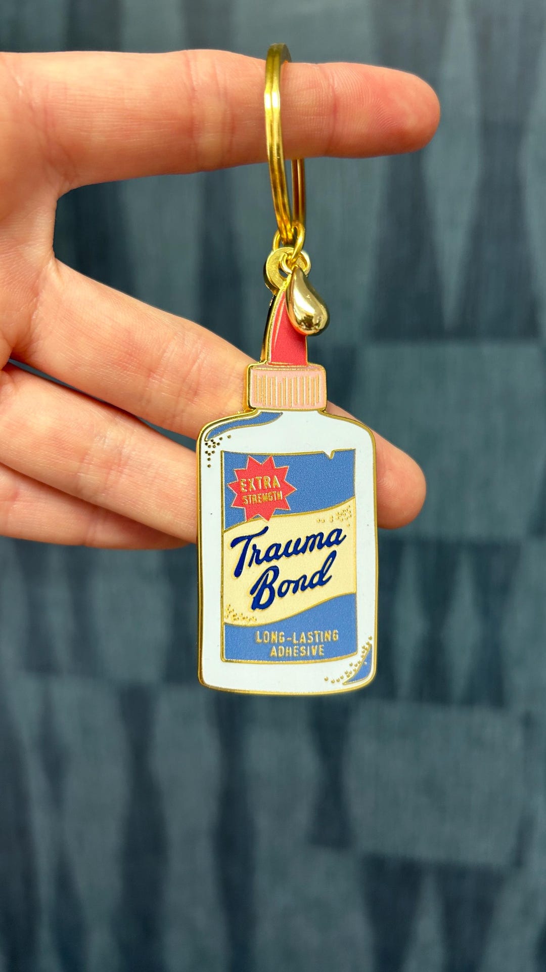 Trauma Bond Hard Enamel Keychain - Etsy