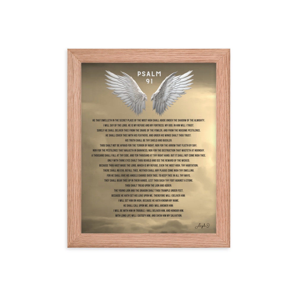 Psalm 91 KJV Framed Poster - Etsy