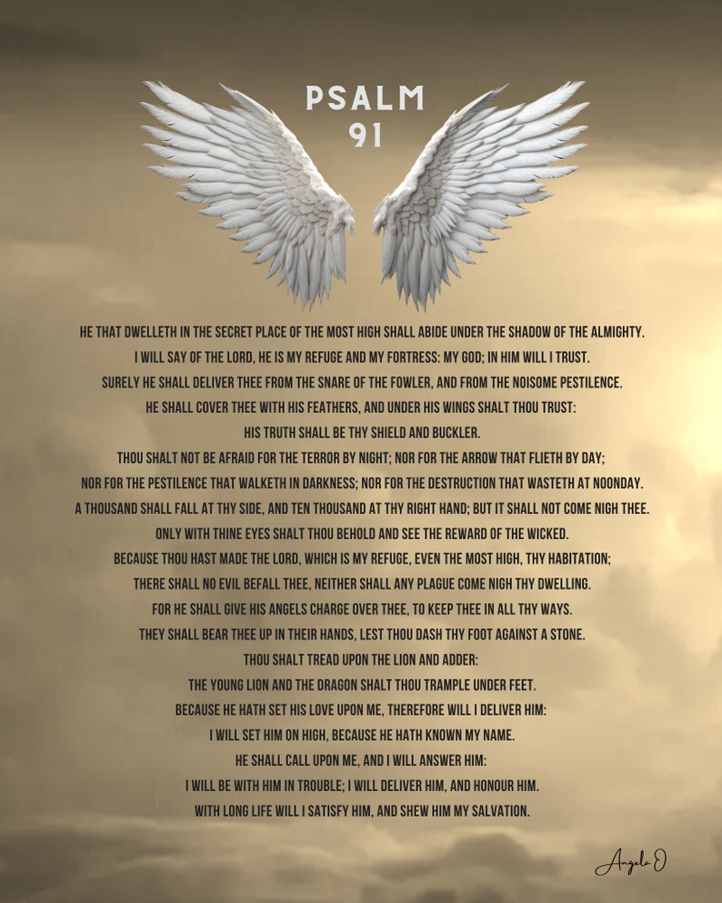 3 King James Version Psalm 91 - BUNDLE SET | Comforting Prayers ...