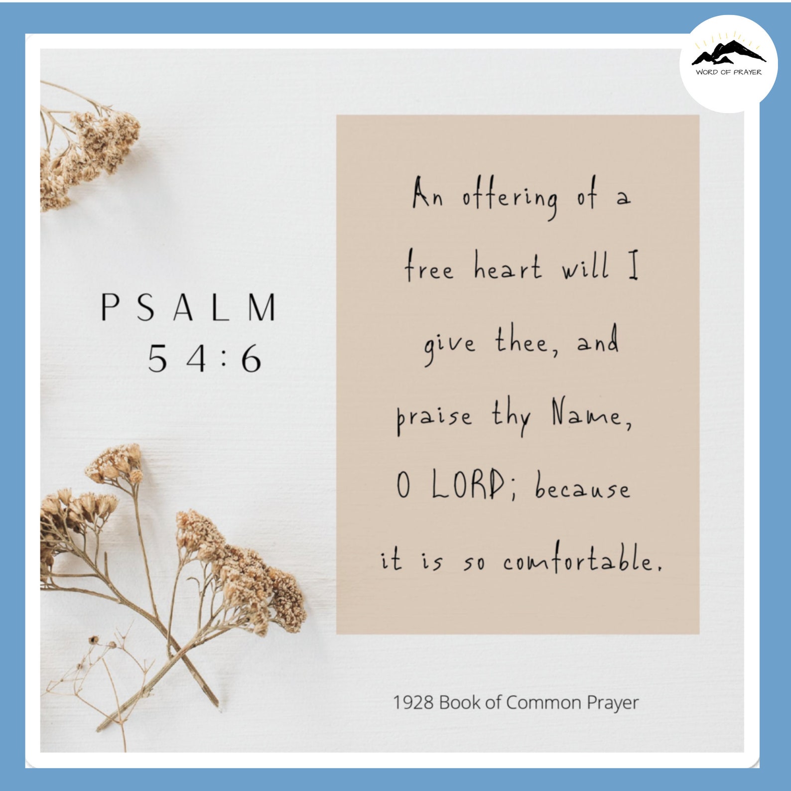 Psalm 54:6 High Quality Vinyl stickers SHIPS WORLDWIDE | Etsy