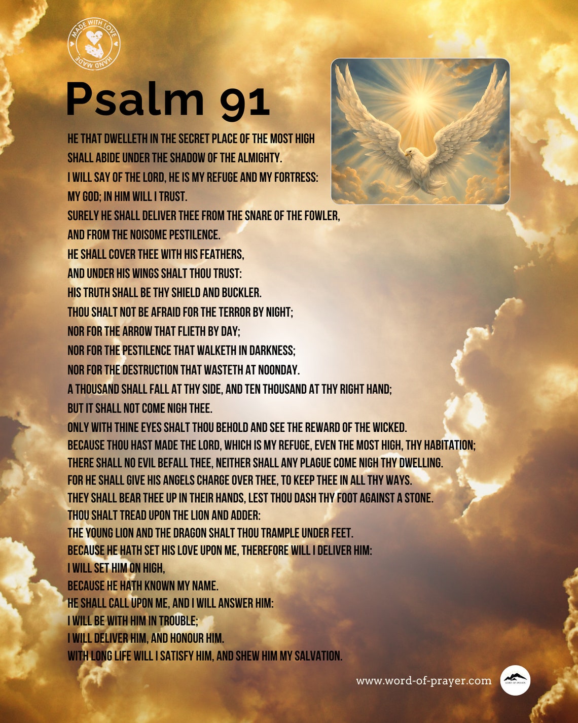 KJV Psalm 91 | King James Version Psalm 91 | Psalm 91 KJV | Prayer ...