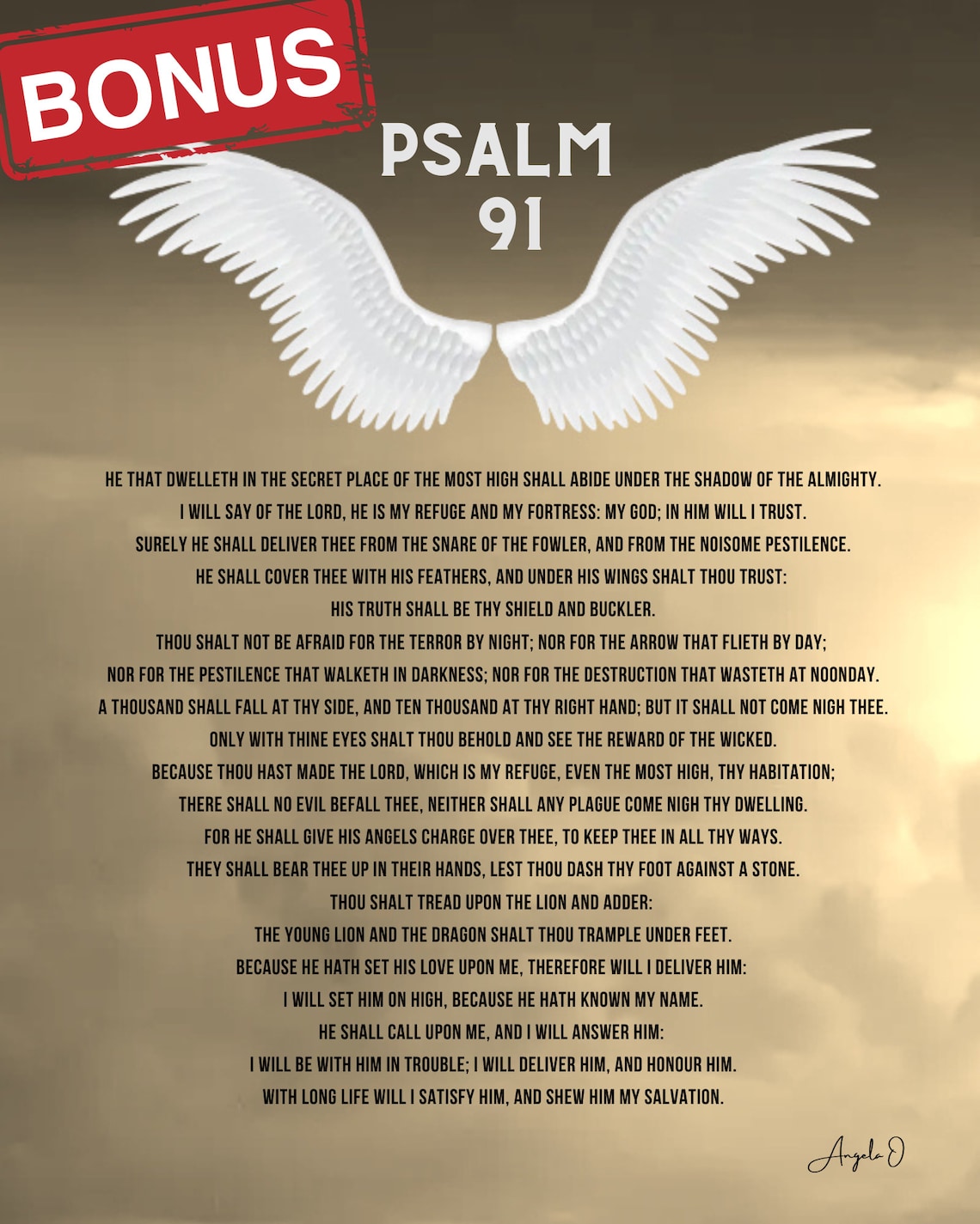 KJV Psalm 91 | Psalm 91 | Psalm 91 KJV | King James Version Psalm 91 ...