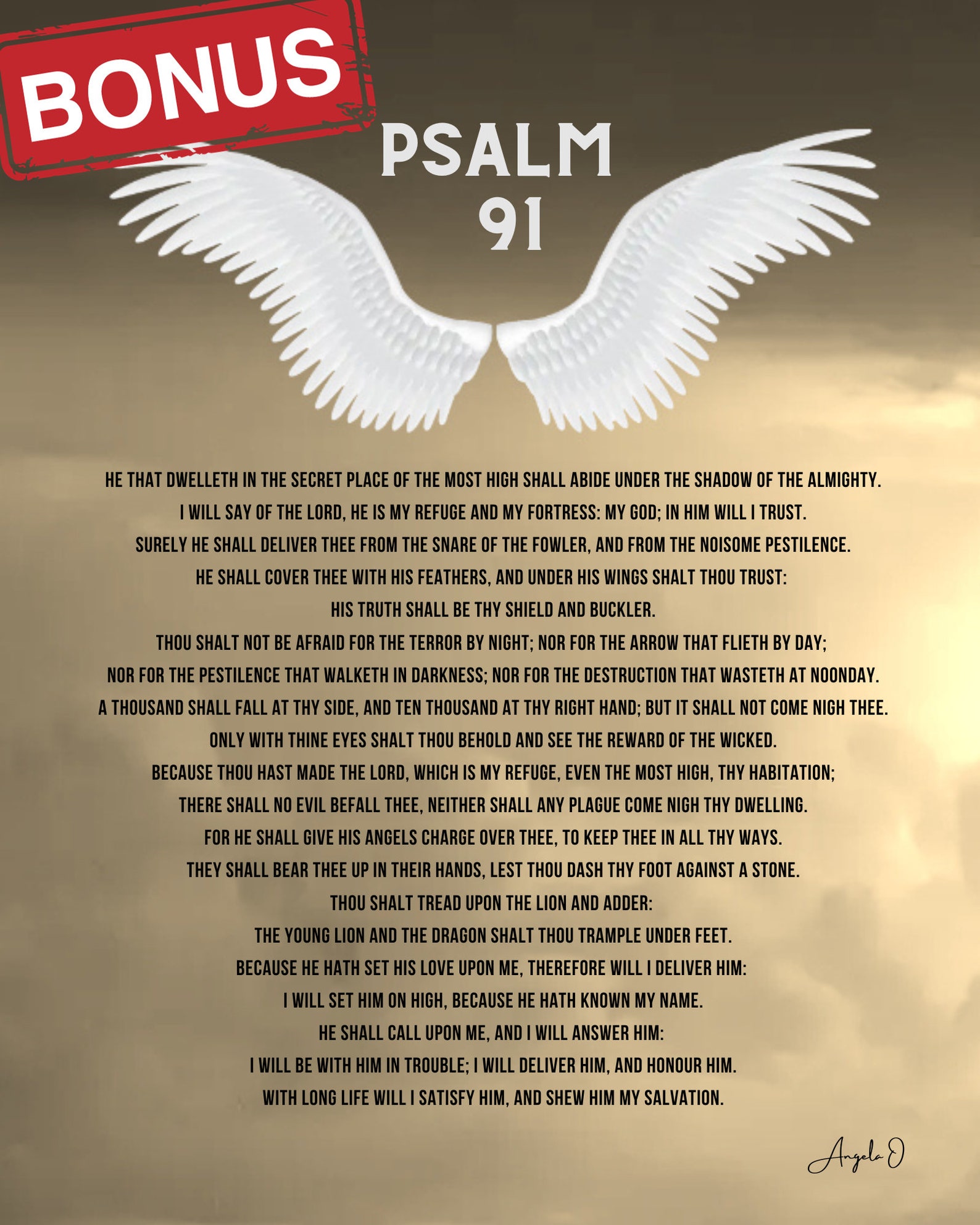 KJV Psalm 91 | Psalm 91 | Psalm 91 KJV | King James Version Psalm 91 ...