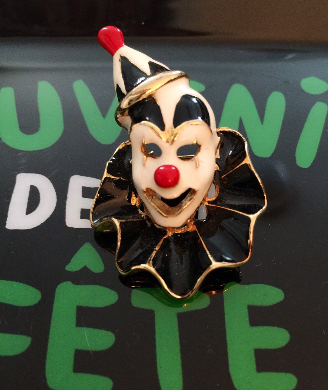 Vintage Clown Brooch French Pierrot Enameled Dimensional - Etsy