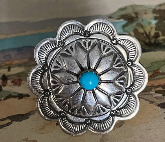 Stamped concho style native - Gem Stamped concho style native - Gem