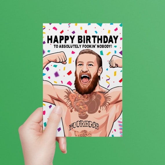Conor Mcgregor MMA Birthday Card Funny Birthday Card | Etsy