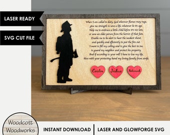 Firefighter's Prayer SVG Design File for Engraving, Vinyl Cutter ...