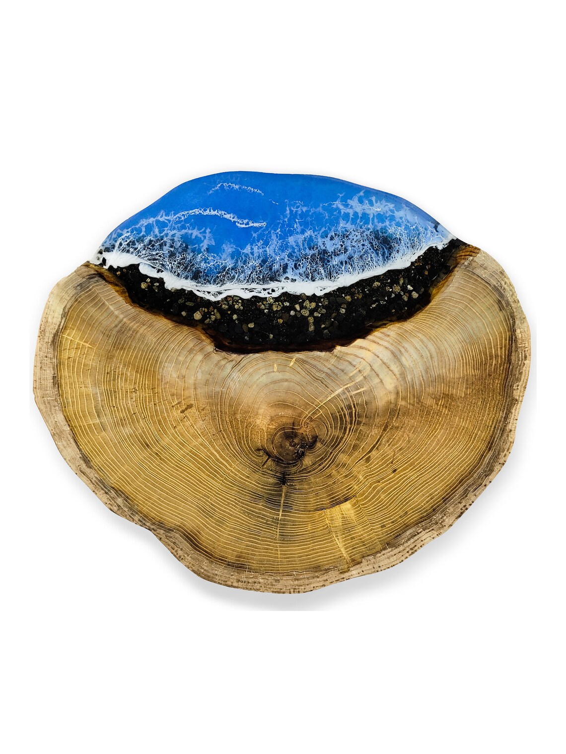 Resin Live Edge Large Wood Coffee Tableresin Ocean Waves Home | Etsy