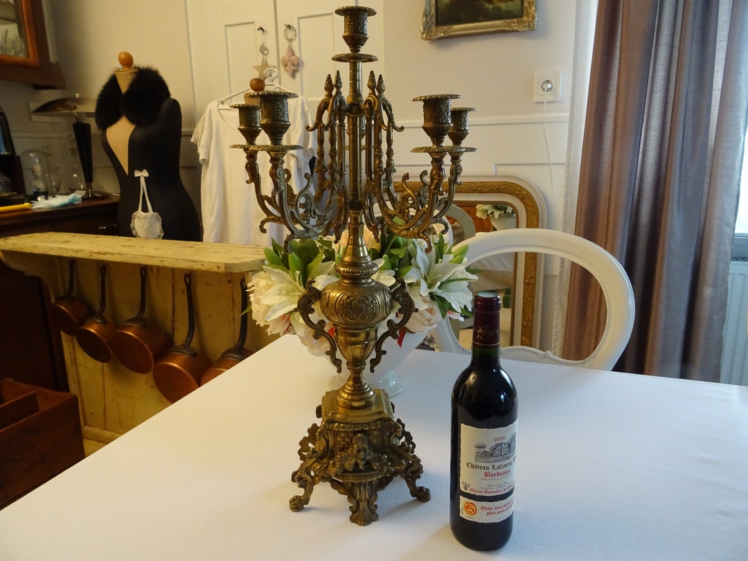 Imposing 6-burner Candle Holder, Candlestick, Candelabra With Faun and ...