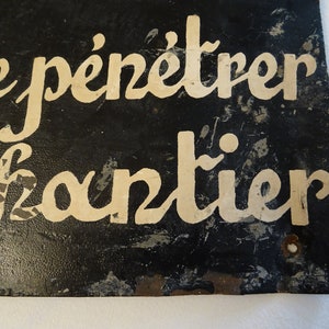 Construction Site Sign Occupation Zone German French Metal - Etsy