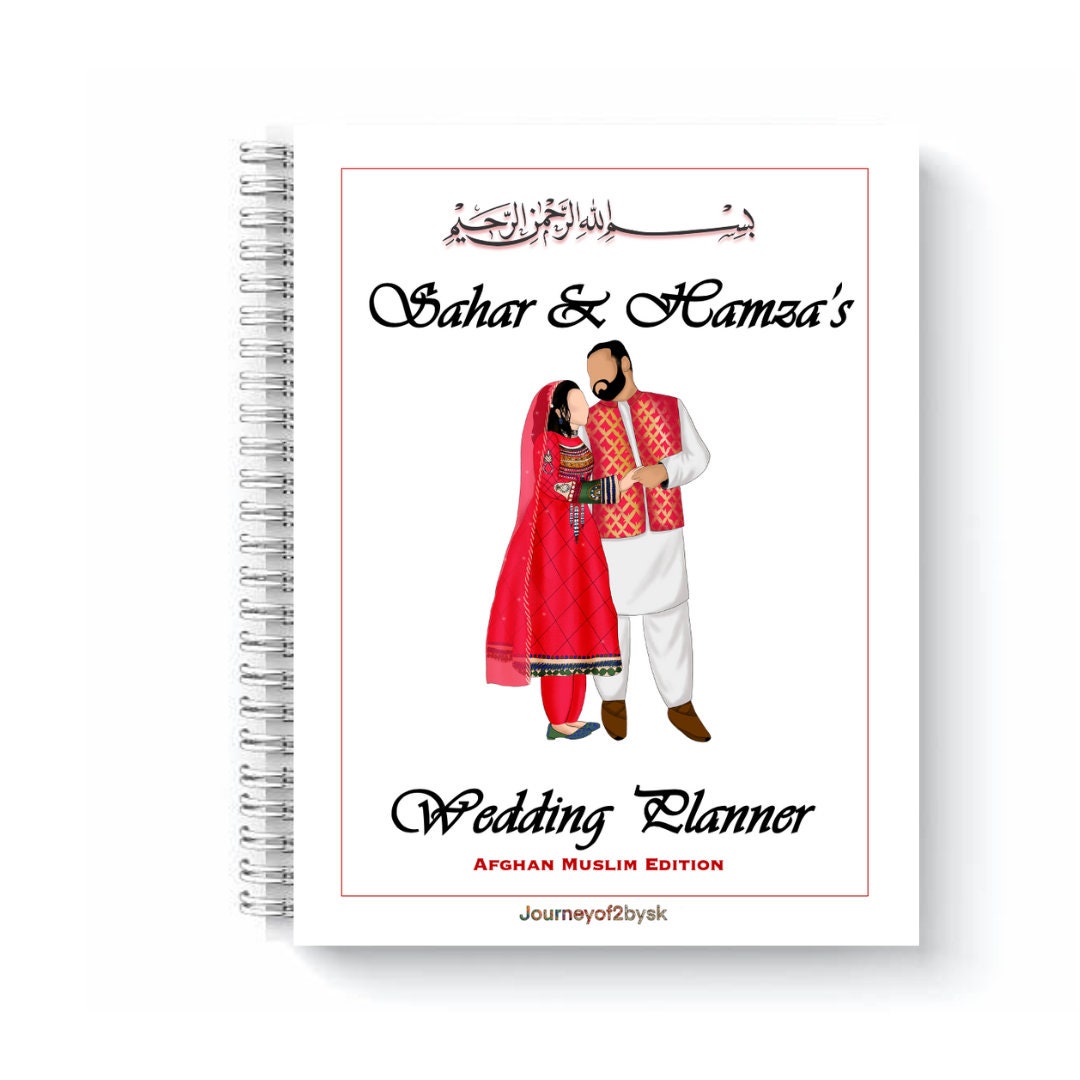 Personalized Afghan Muslim Wedding Planner: Illustrated Wedding Book - Etsy