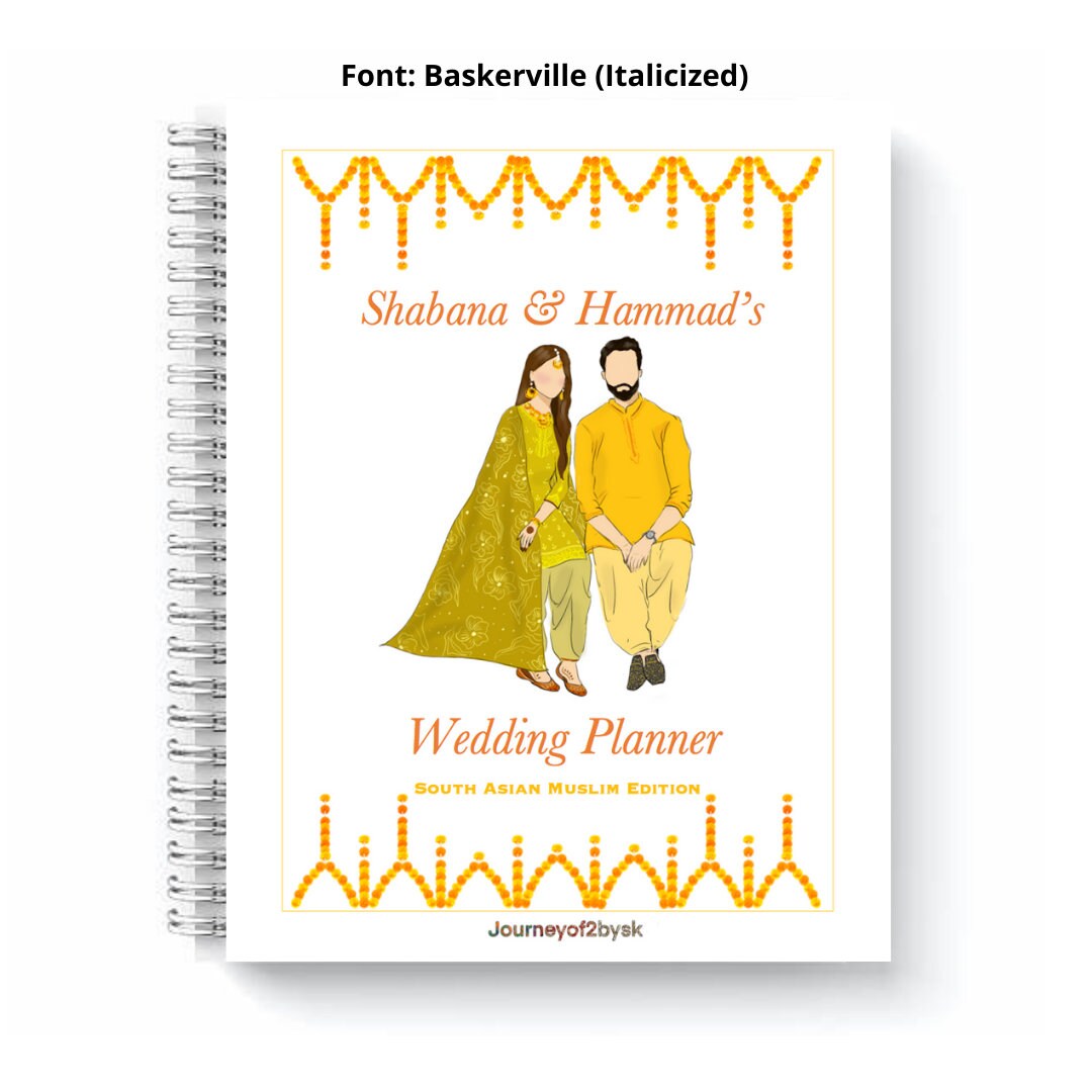 Personalized Muslim Wedding Planner: South Asian Bridal Gift - Etsy UK