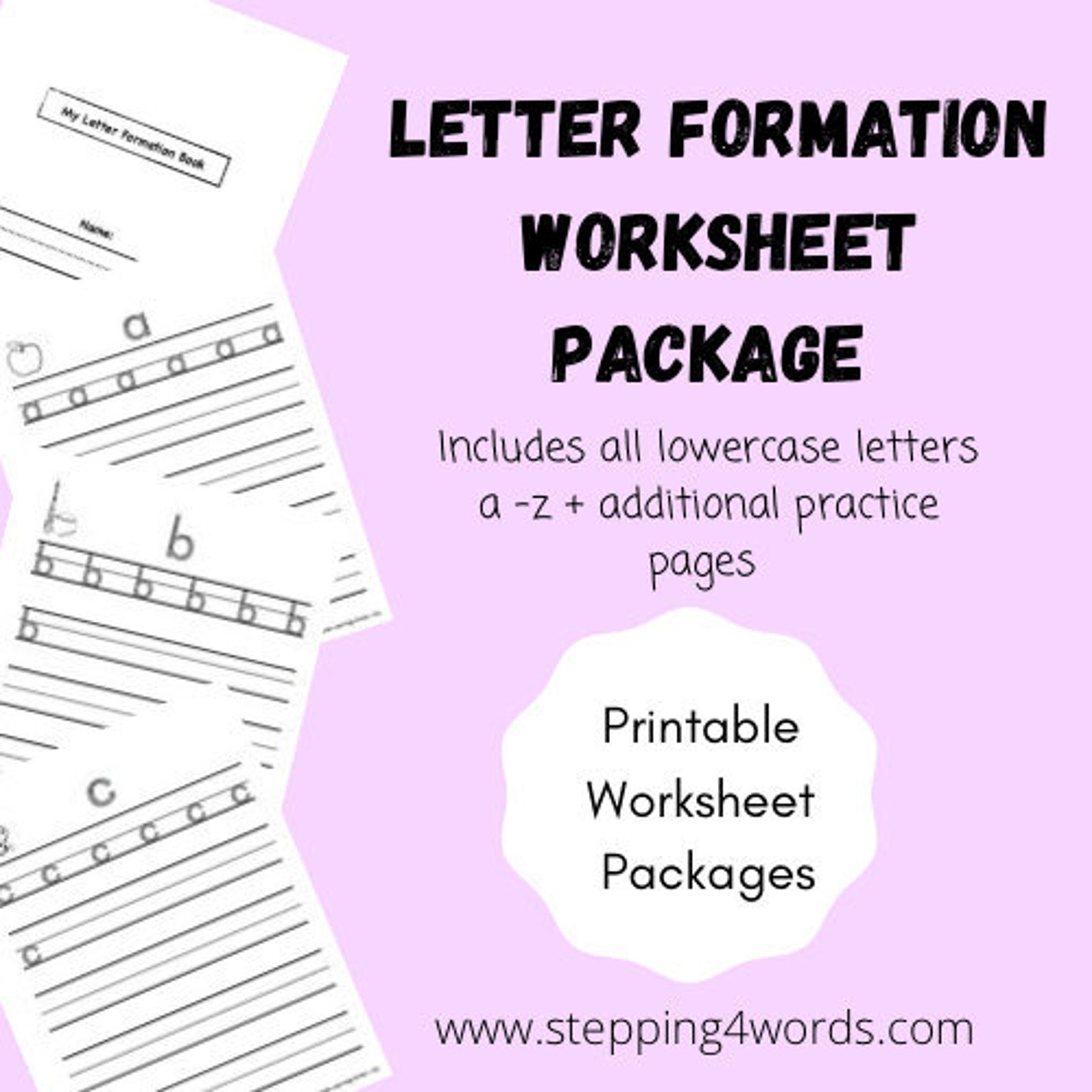Lowercase Letter Formation Worksheets Letter Formation Etsy lowercase-letter-formation-worksheets-letter-formation-etsy