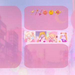 Sailor Moon Computer Wallpaper Organizer Pack With Custom Icons - Etsy
