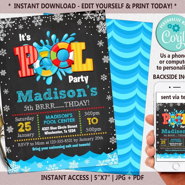 Winter Pool Party - Etsy