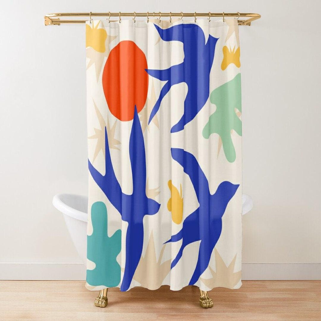Artistic Shower Curtain, Matisse Style, Colorful Abstract (71x74 In) - Etsy