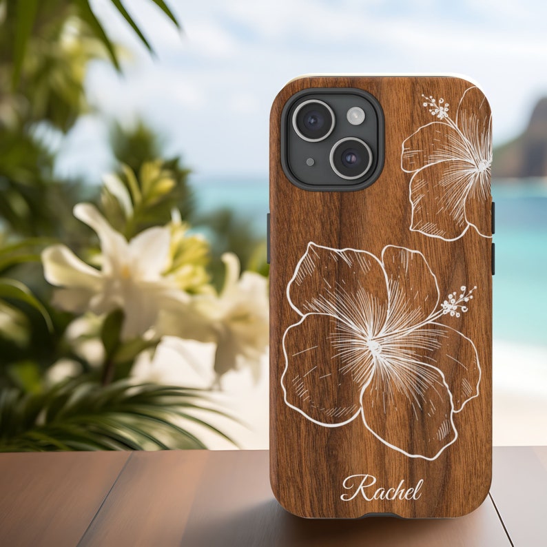 Phone Case: Hibiscus Tropical Flower - Tough Matte or Gloss Finish - Etsy