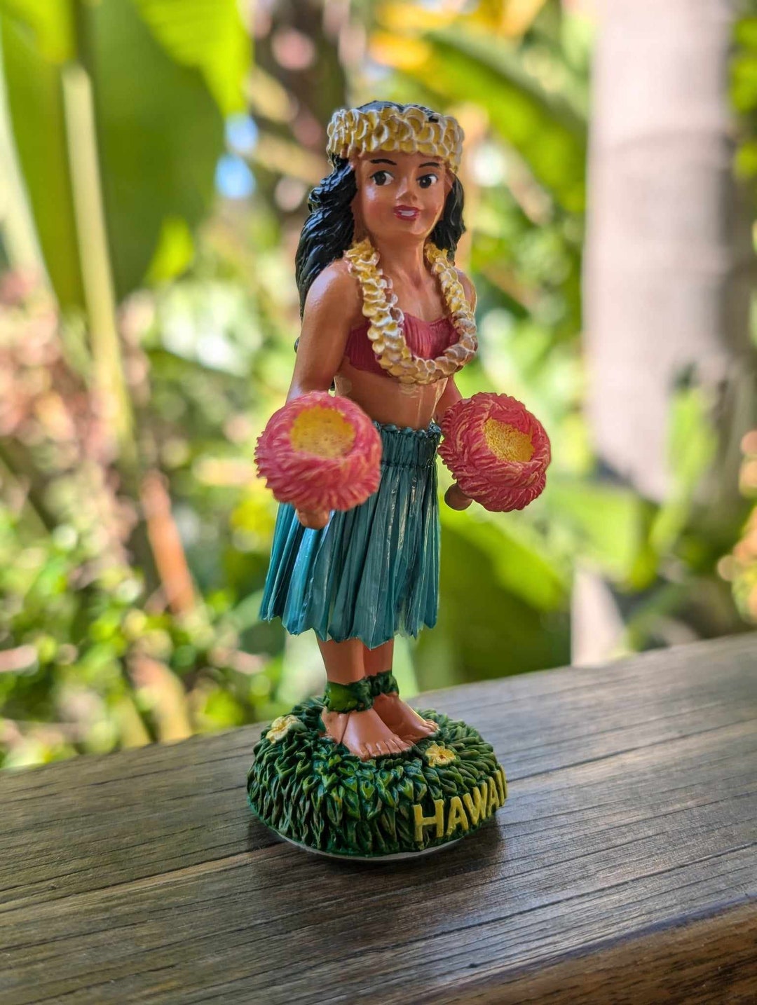 Dashboard Hula Doll, Aloha Gift, Dashboard Decor, Hula Doll, Hula Girl, Hawaiian Cake Topper ...