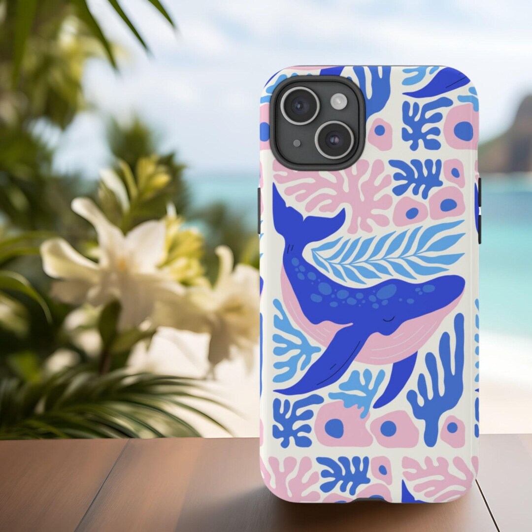 Whale Phone Case: Matisse Inspired Art - Tough, Shock Absorbent - Etsy