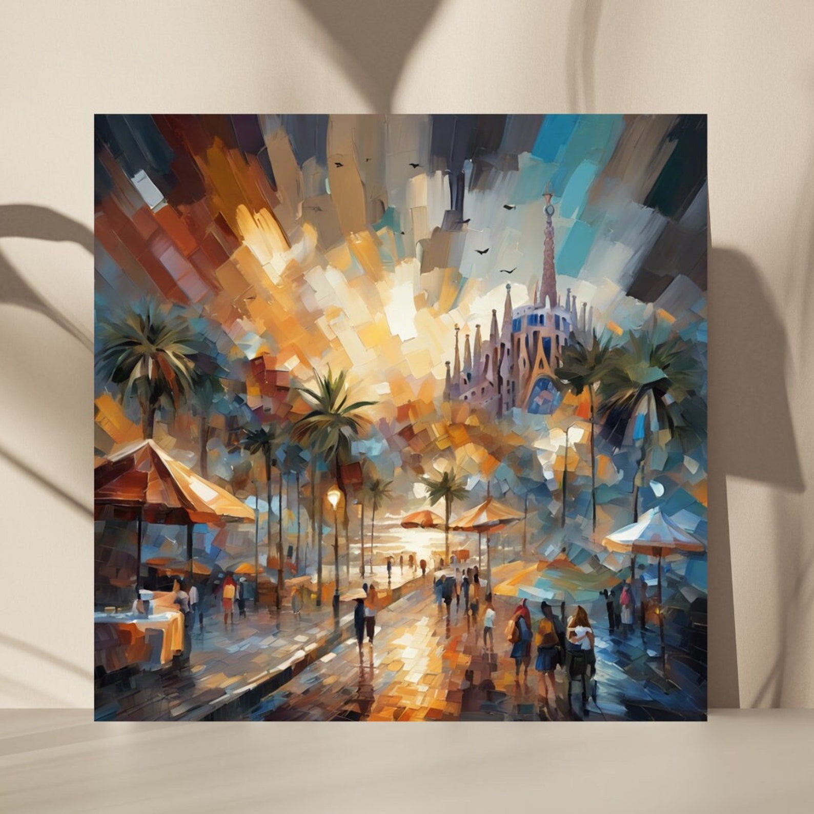 Abstract Impressionism Poster | Colorful Energetic Brush Strokes Art ...