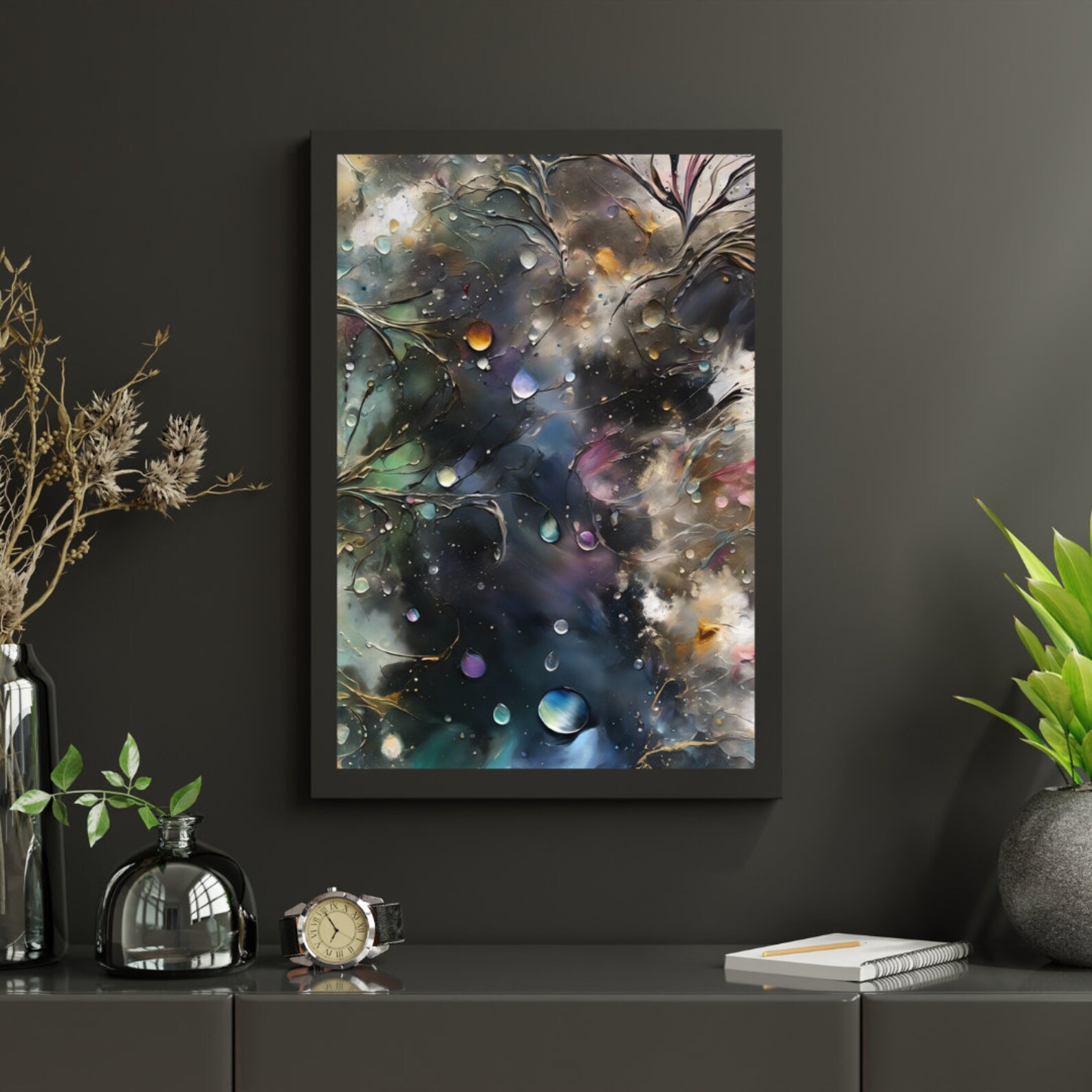 Abstract Expressionism Poster | Colorful Energetic Brush Strokes Art ...