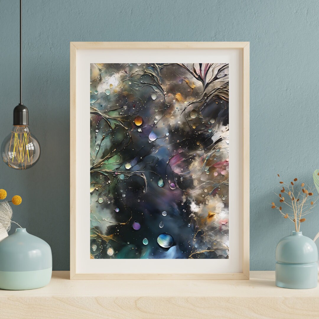 Abstract Expressionism Poster | Colorful Energetic Brush Strokes Art ...