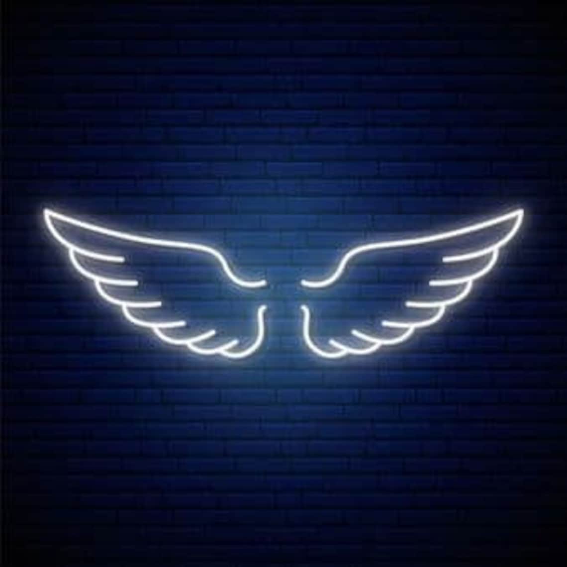 Wings neon sign Wings Neon light sign Wings Led neon sign | Etsy